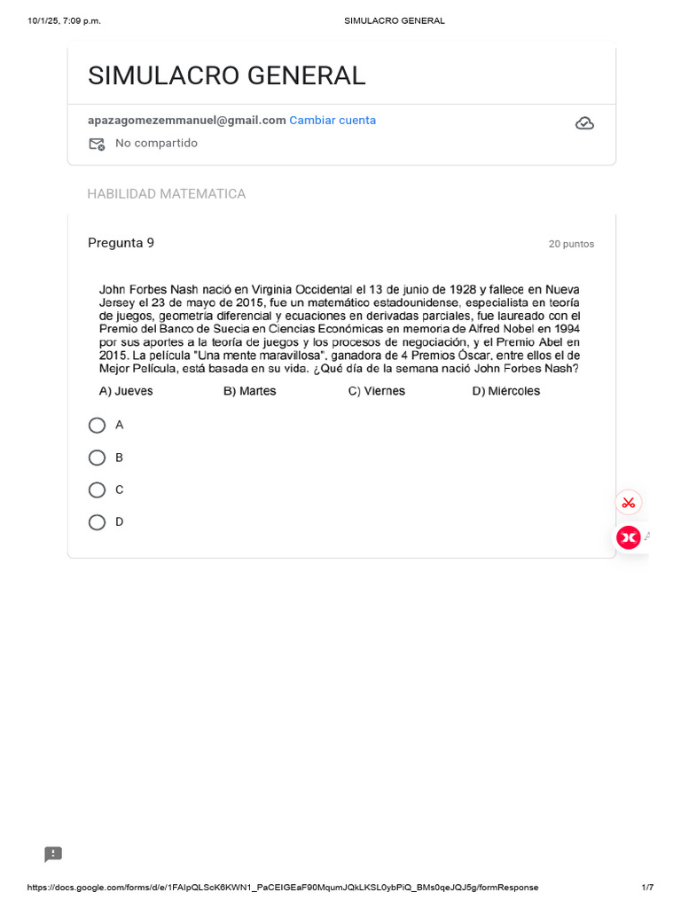Simulacro General 2 | PDF