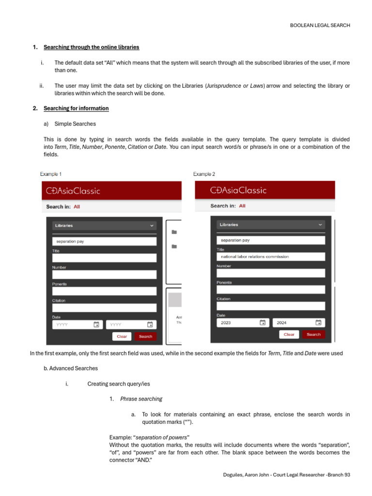 Legal Search Techniques Overview | PDF