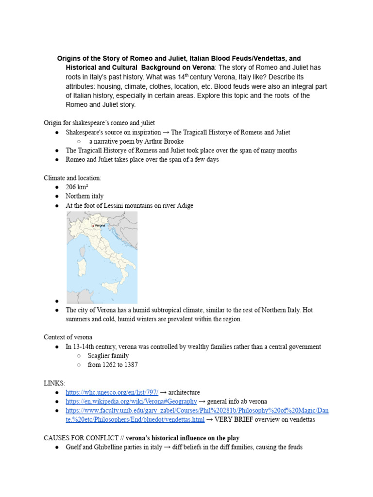 Origins of Romeo and Juliet's Story | PDF | Characters In Romeo And Juliet