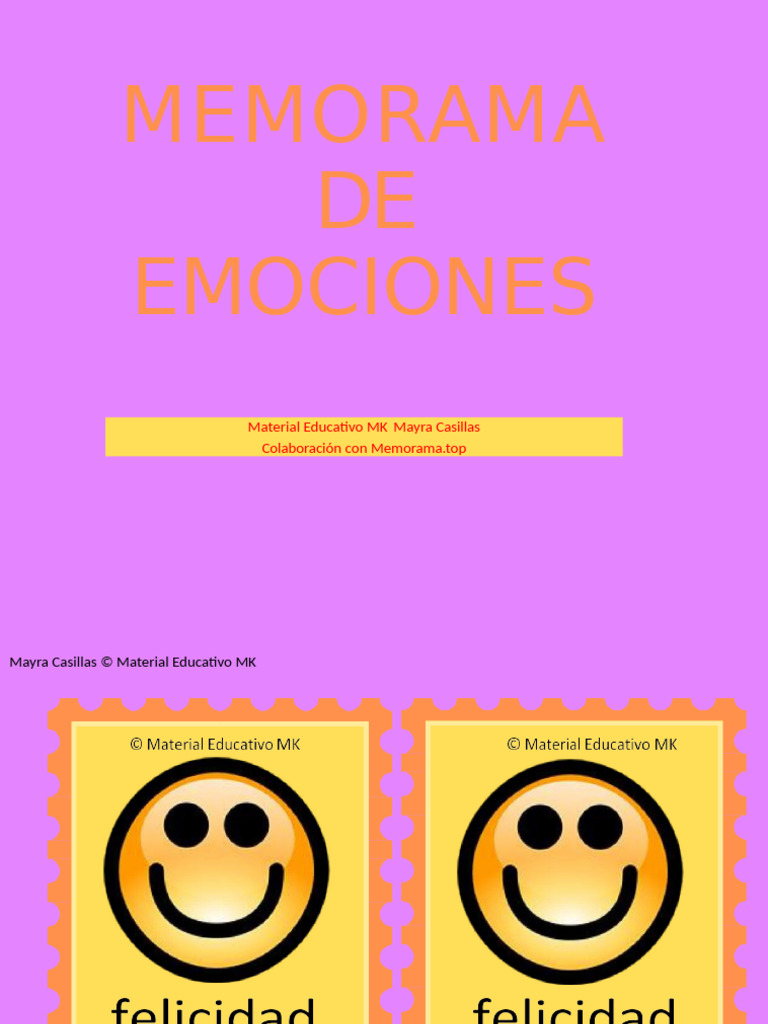 FICHA #6 MEMORAMA DE EMOCIONES (1) (1) | PDF