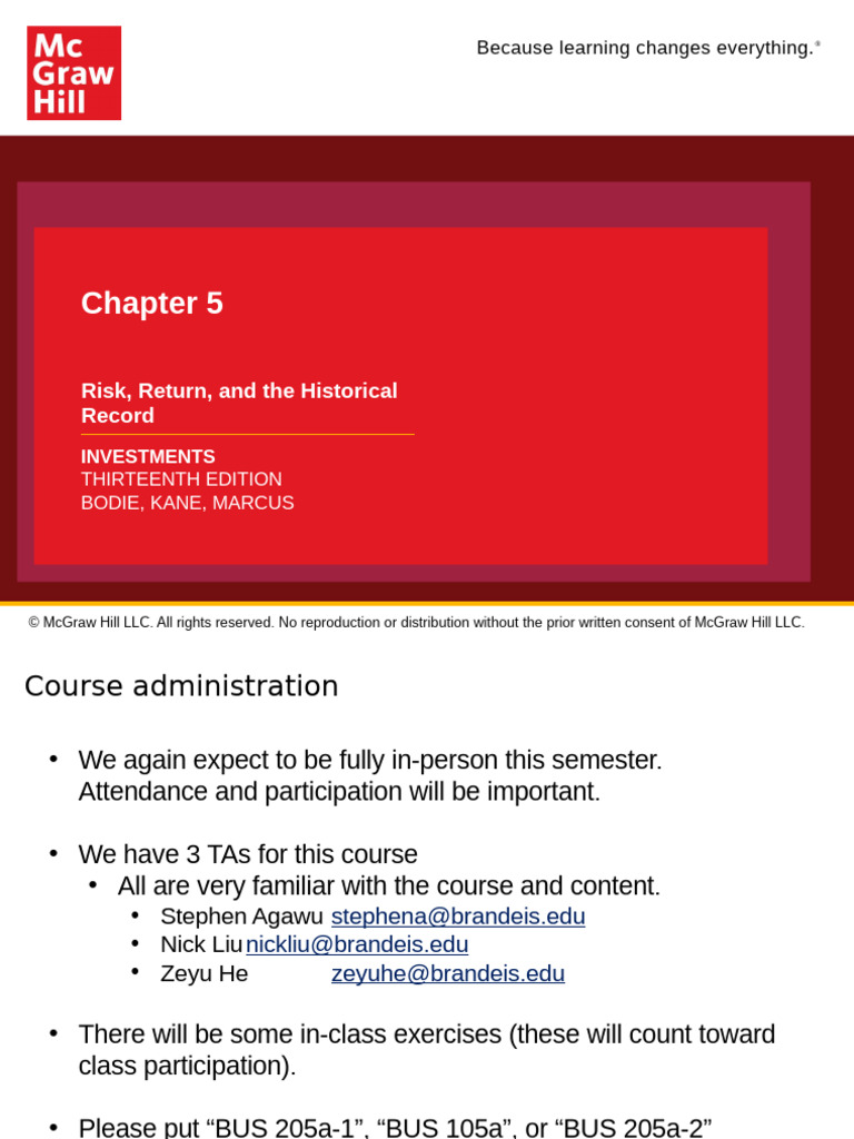 Lecture 1 - Single Asset Statistics | PDF | Standard Deviation | Real ...