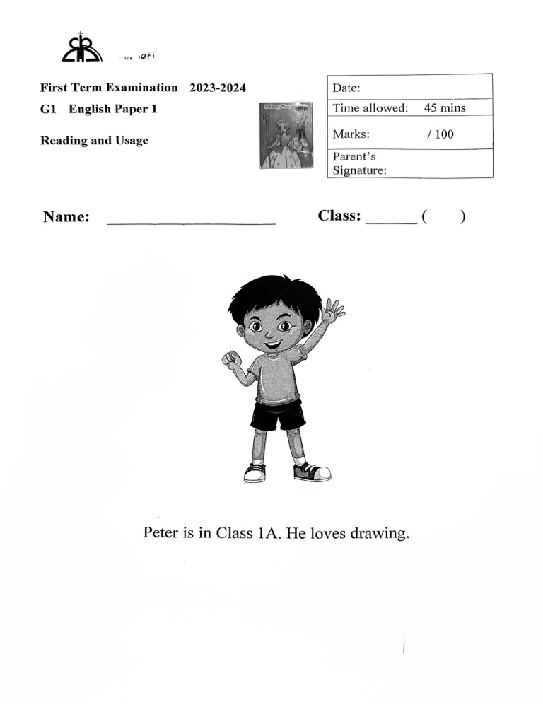 G1 Eng Reading Usage Exam Pdf