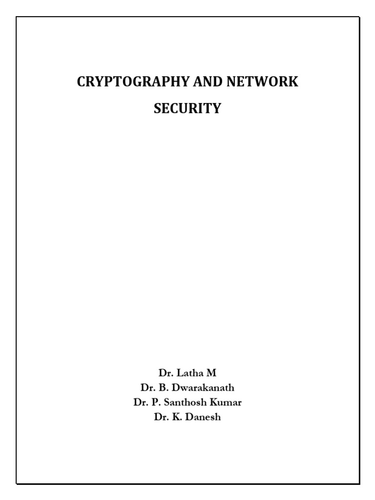 Cryptography and Network Security | PDF | Security | Computer Security