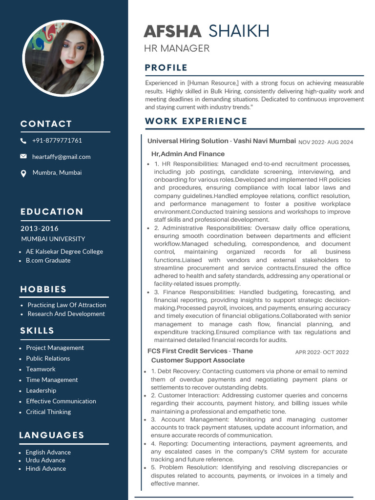 Afsha Resume | PDF | Human Resources | Economies