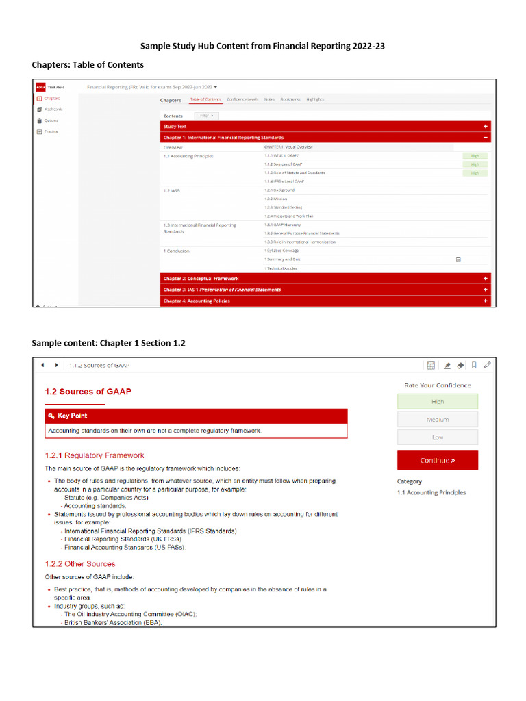 Financial Reporting Study Hub 2022-23 | PDF
