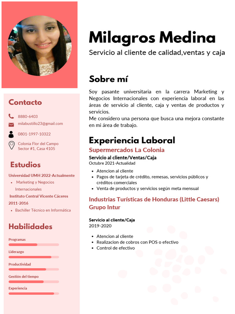 CV de Milagros Medina | PDF