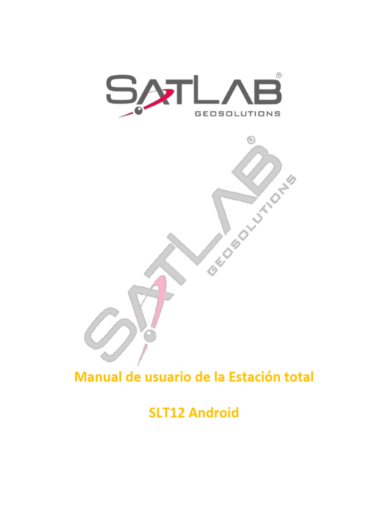 Manual de Usuario Estacion Total Satlab Slt12 | PDF | Láser | Óptica
