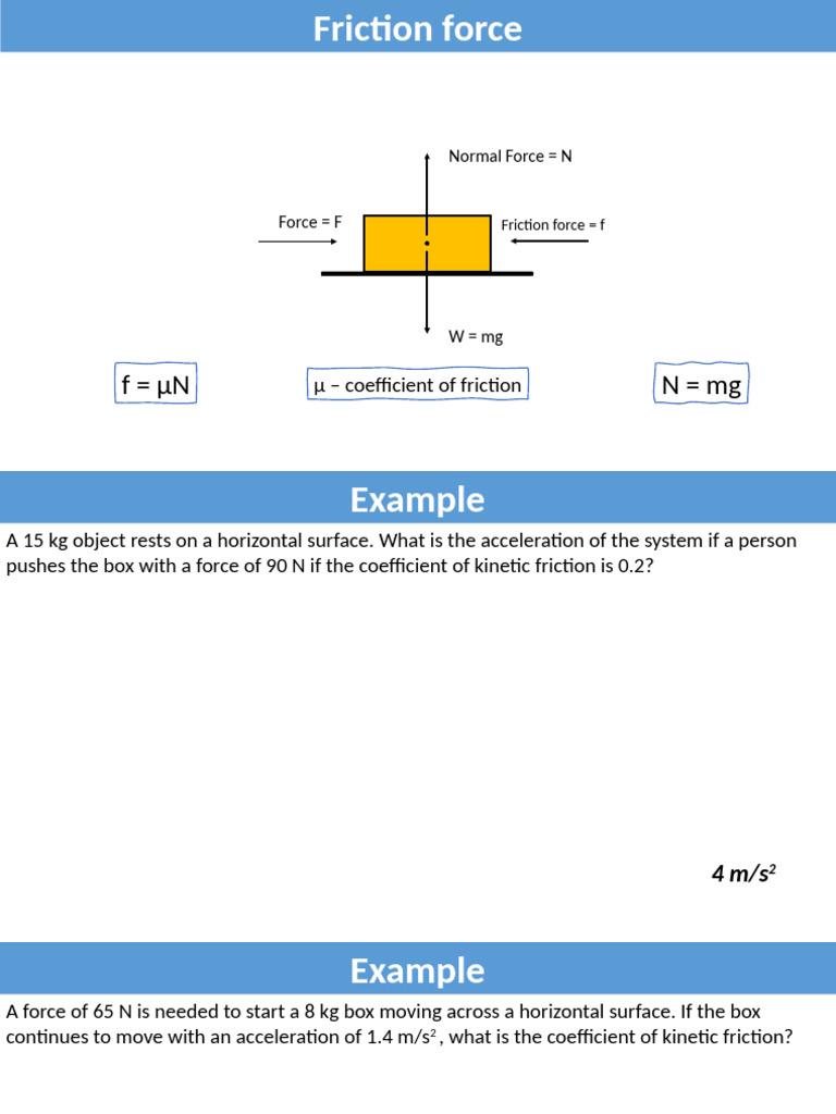 Force of Friction | PDF | Force | Friction
