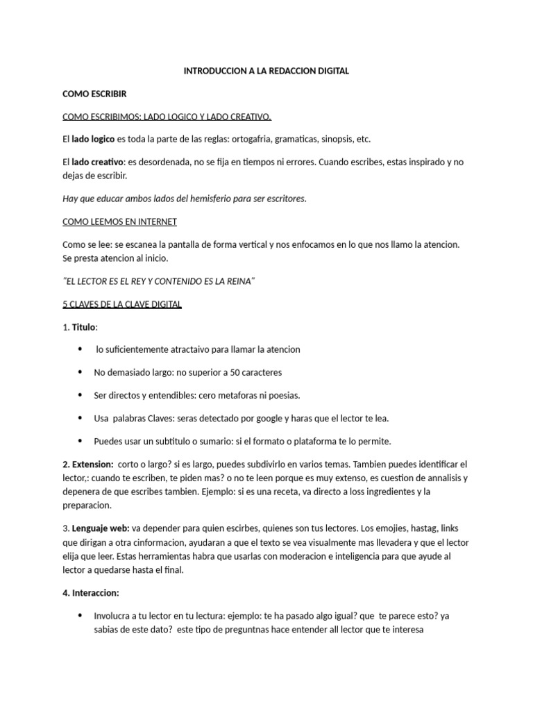 Introduccion a la redaccion digital | PDF | Blog | Facebook Introduccion a la redaccion digital | PDF | Blog | Facebook
