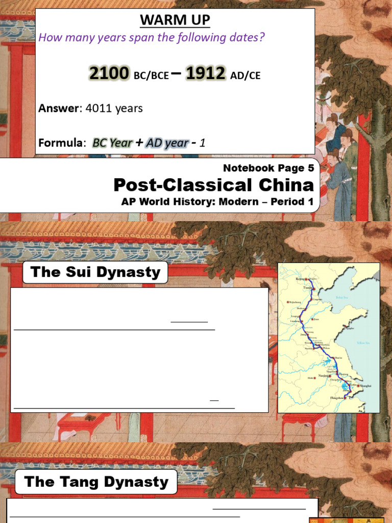Notebook Page 5 - Post-Classical China | PDF | Tang Dynasty | China