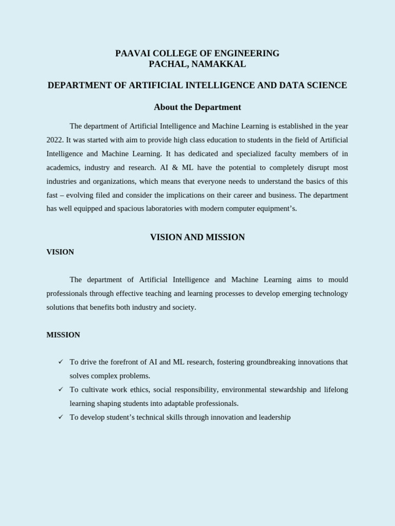 AI&ML Handouts | PDF | Engineering | Machine Learning