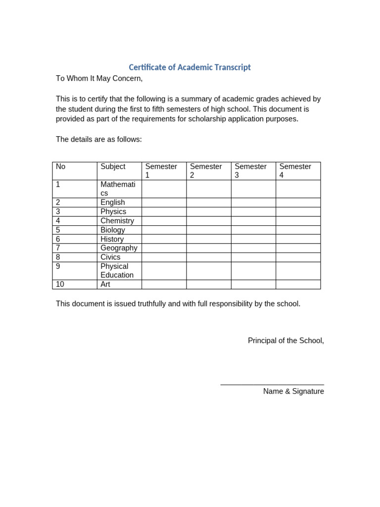 Academic_Transcript_Certificate | PDF