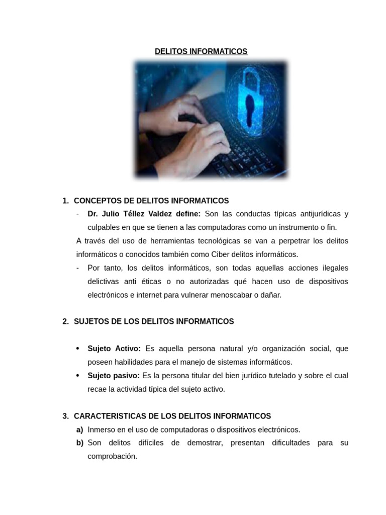 Delitos Informaticos | PDF | Cibercrimen | Suplantación de identidad