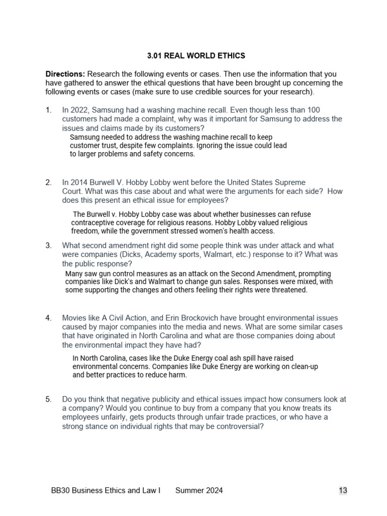 3.01 Real World Ethics | PDF