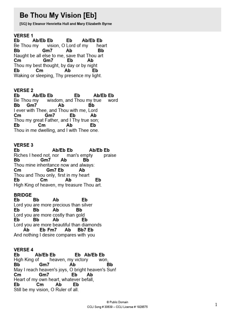 Be Thou My Vision - Eb | PDF