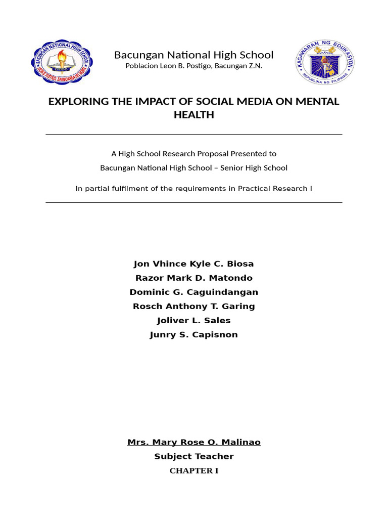 Exploring The Impact of Social Media On Mental Health | PDF | Social ...