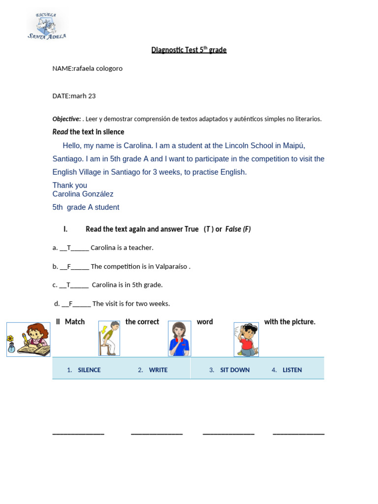 1616503854572_Diagnostic Test 5th Grade | PDF