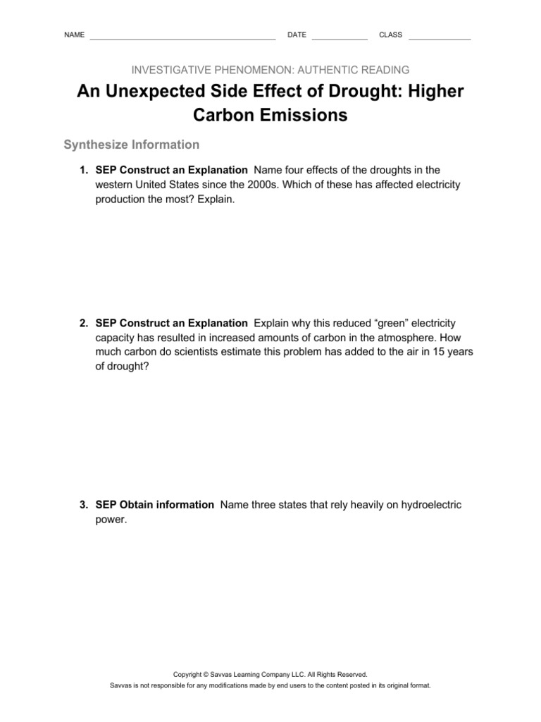 CHEM21 WC Authentic Reading IWS | PDF