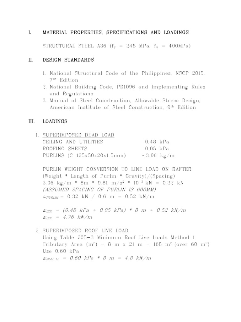 Calculations For Warehouse | PDF | Structural Load | Structural Engineering