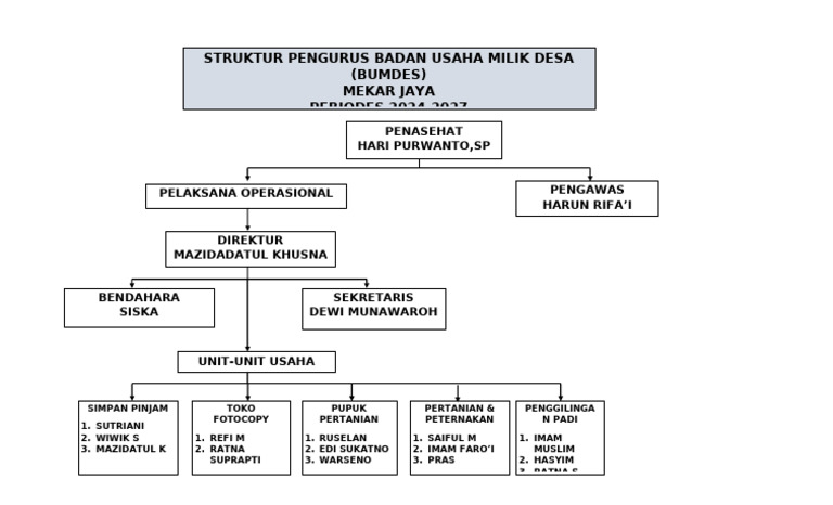 Struktur Organisasi Bumdes | PDF