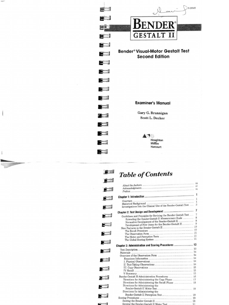Bender Gestalt II | PDF