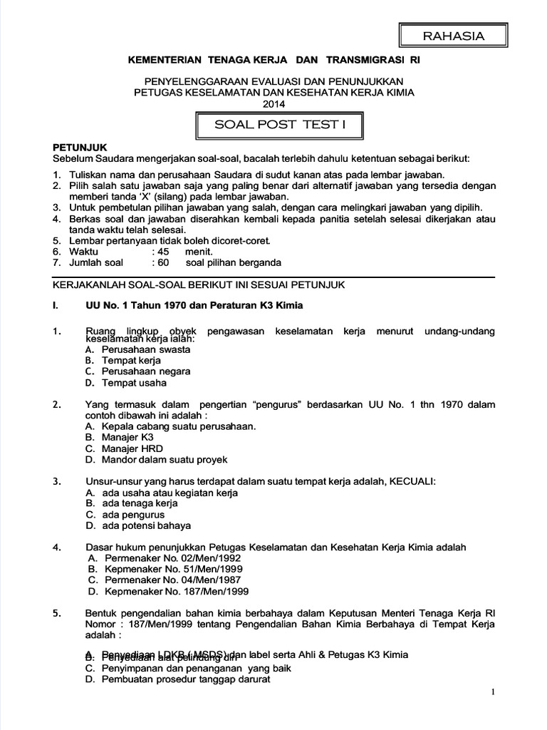 PDF Post Test I pk3 Kimia12 - Compress | PDF