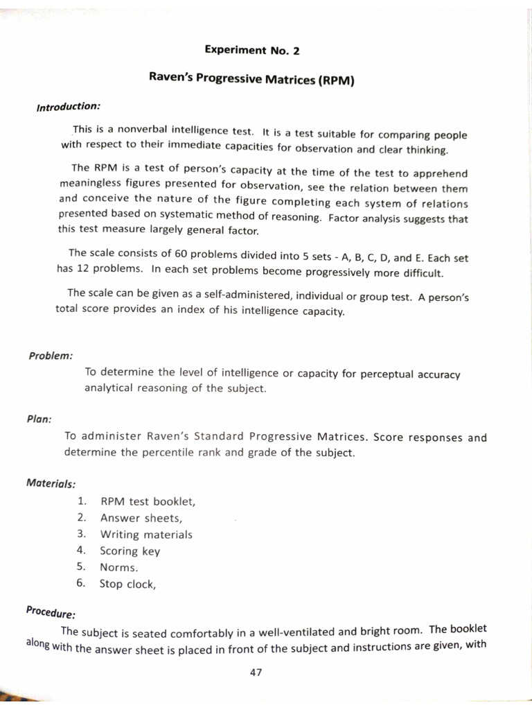 RPM Methodology | PDF
