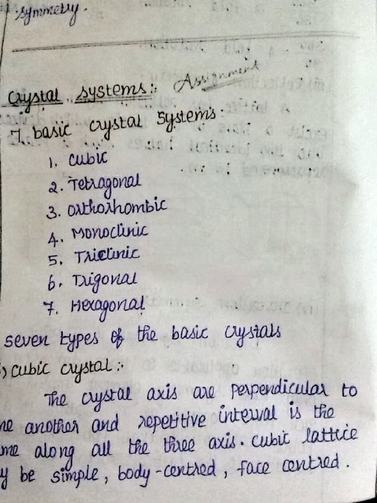 7 Basic Crystal Systems | PDF