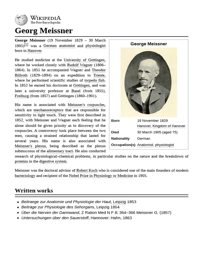 Georg_Meissner | PDF | Biology