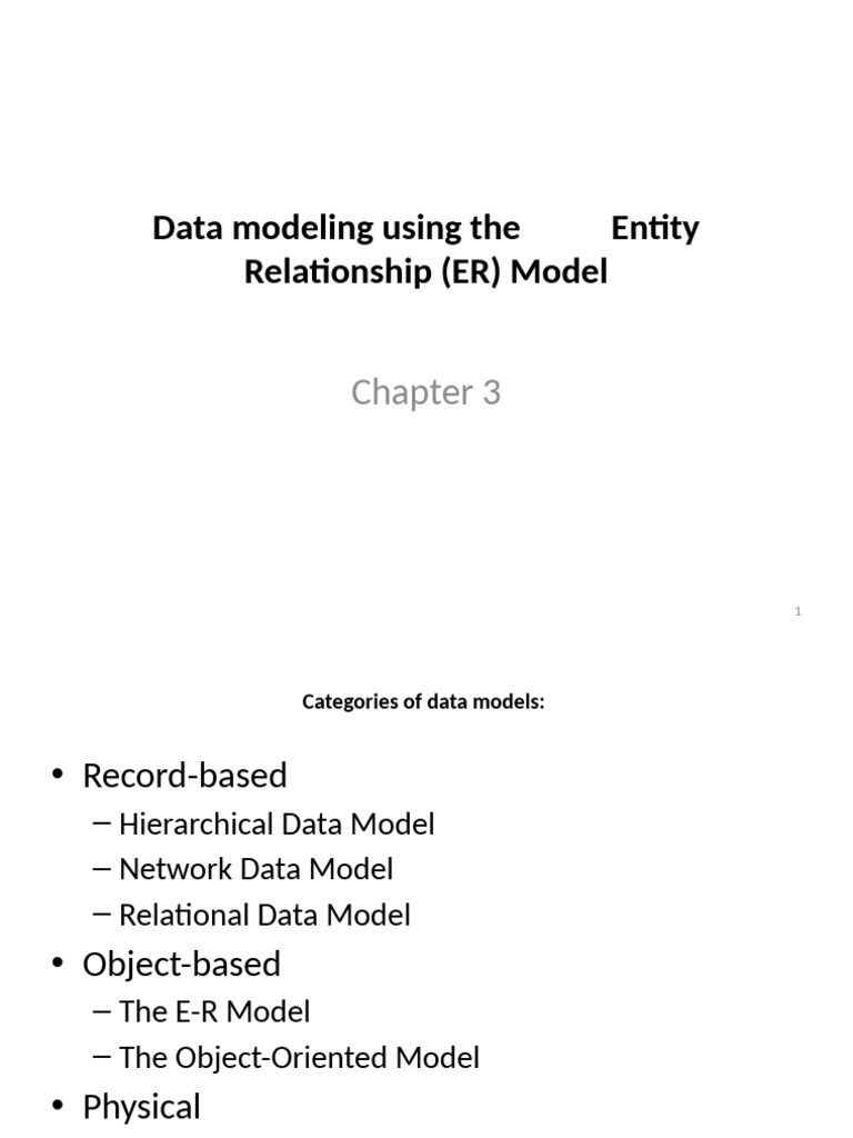Chapter 3 Data Modeling Using The E R Model Pdf Conceptual Model