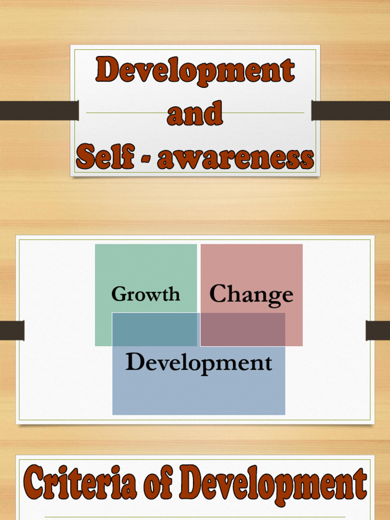 Chapter 1 Development and Self-Awareness | PDF