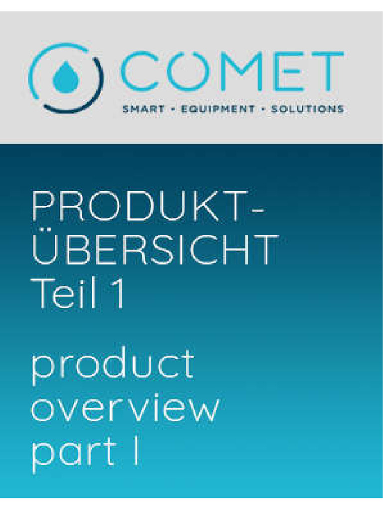 Comet Pumpen Product Overview | PDF