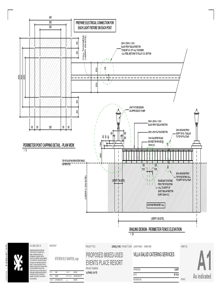 A1-PERIMETER FENCE DETAIL | PDF