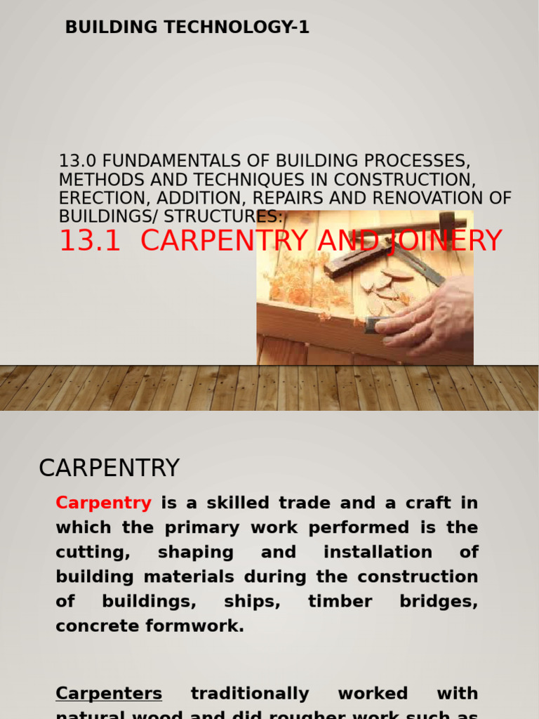 Carpentry Techniques and Methods Guide | PDF | Carpentry | Building