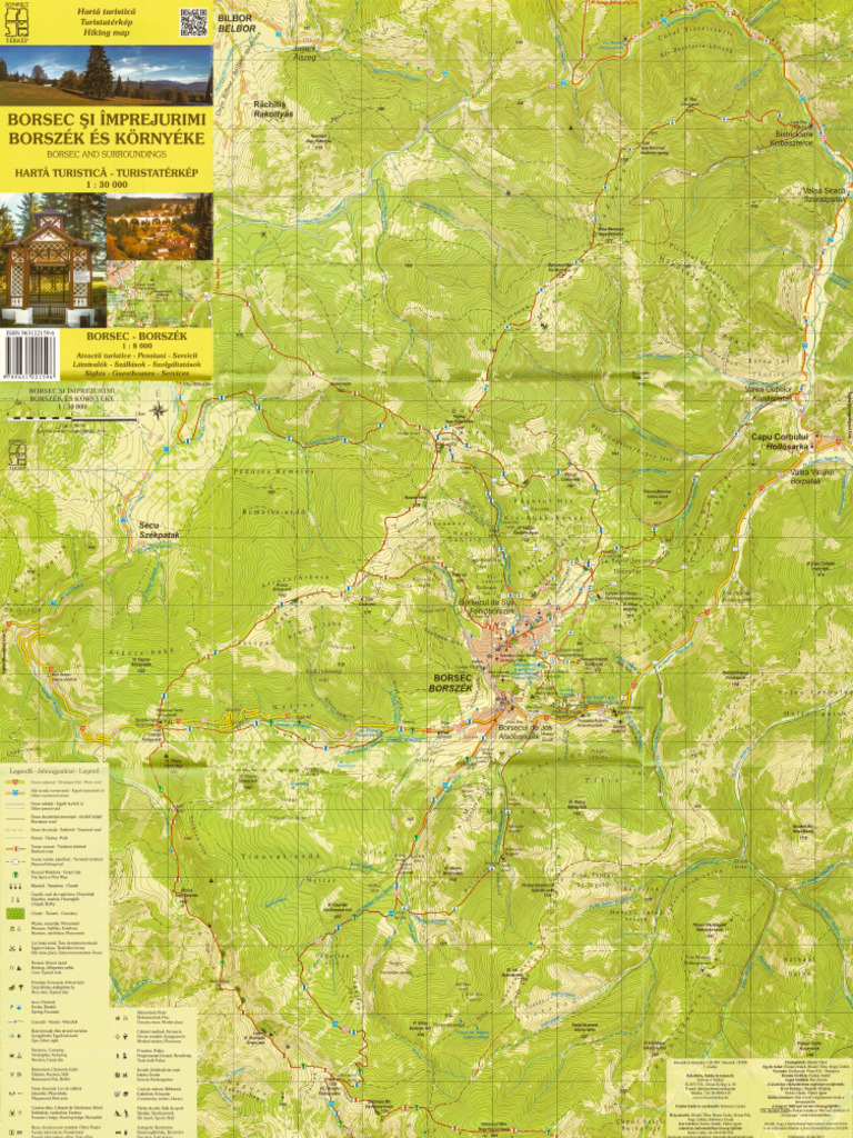 Harta Muntii Giurgeu Zona Borsec Romania Natura Marcaje Carst Speologie ...