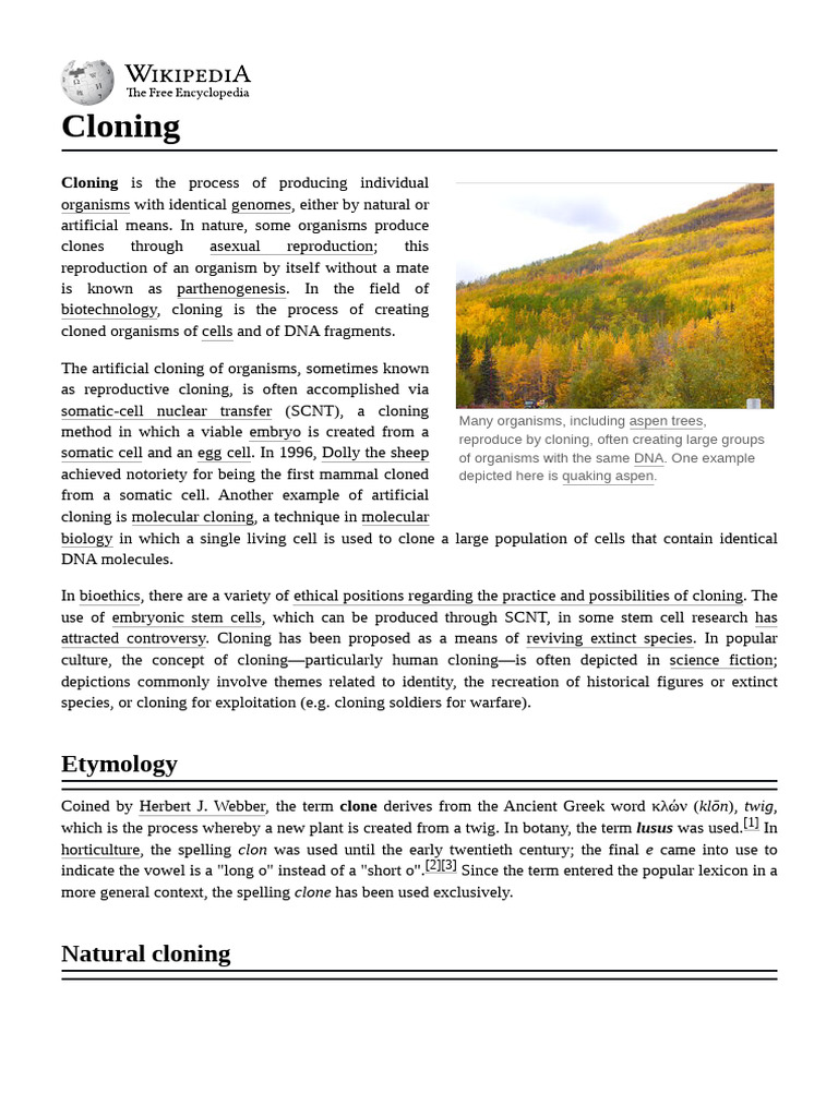 Cloning | PDF | Cloning | Molecular Cloning