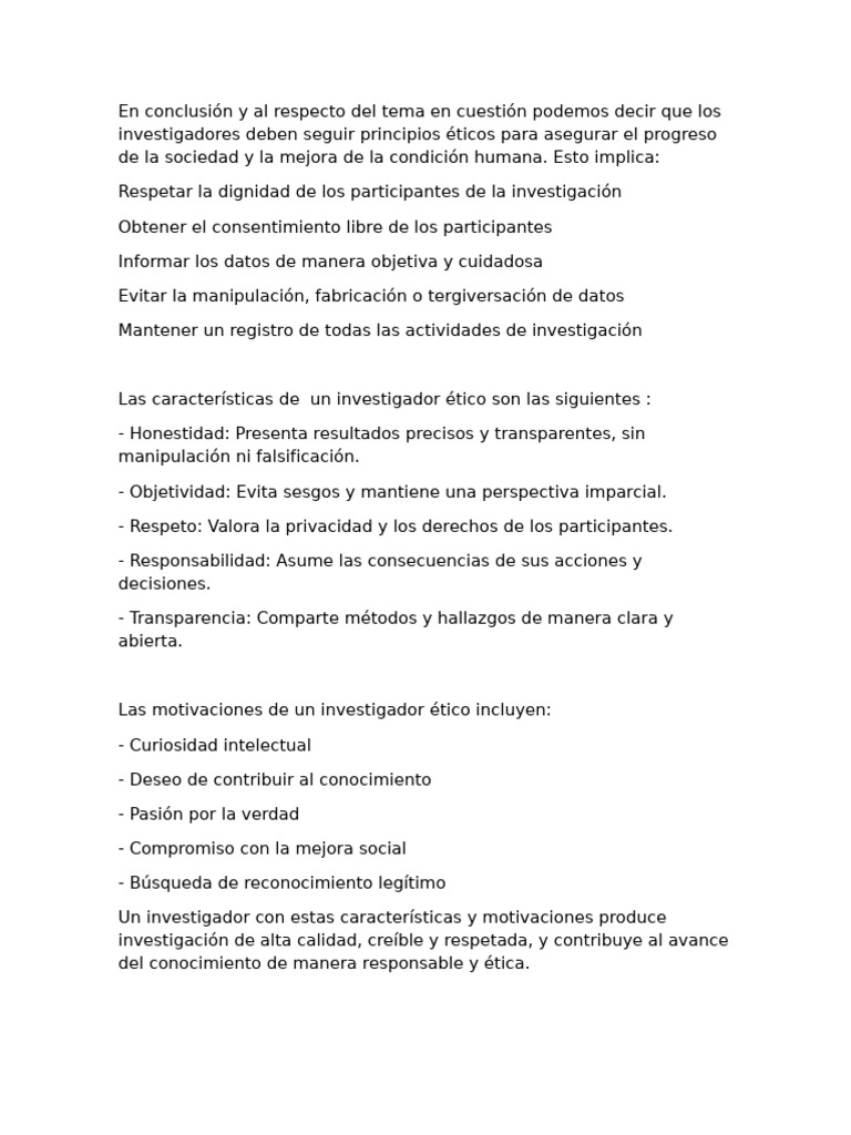 Conclusión ASERCA de La - Etica | PDF