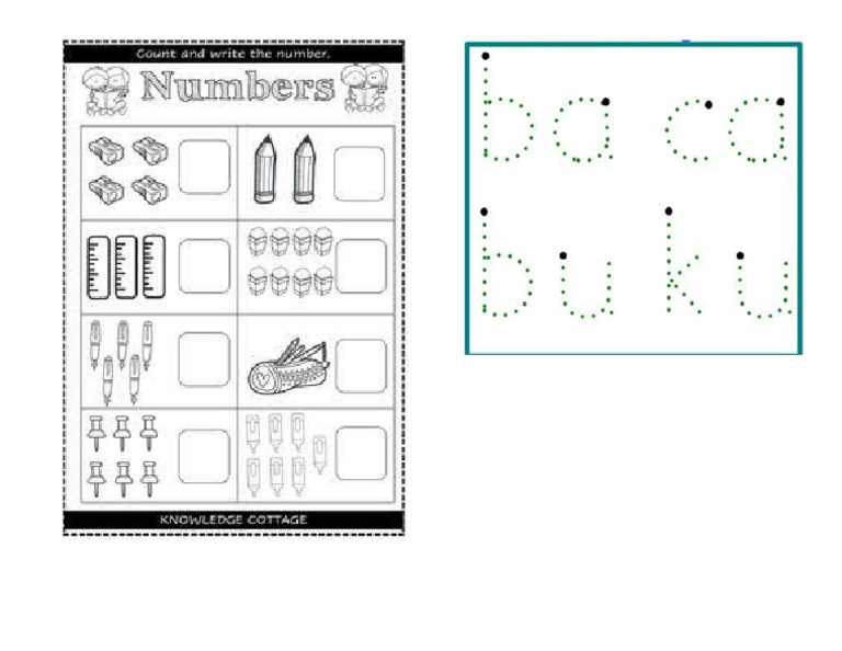 Tracing Garis Dan Mencocokan Angka | PDF