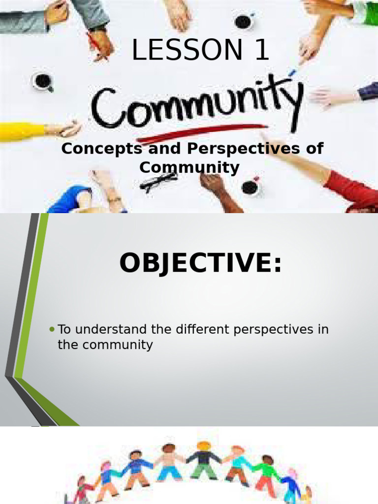 Lesson 1 - Concepts of Community | PDF | Community | Human Communication