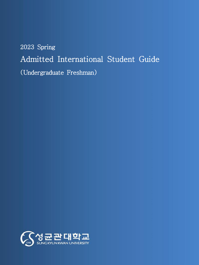 (EN) Admitted International Student Guide - 2023 Spring | PDF | Travel Visa | Passport