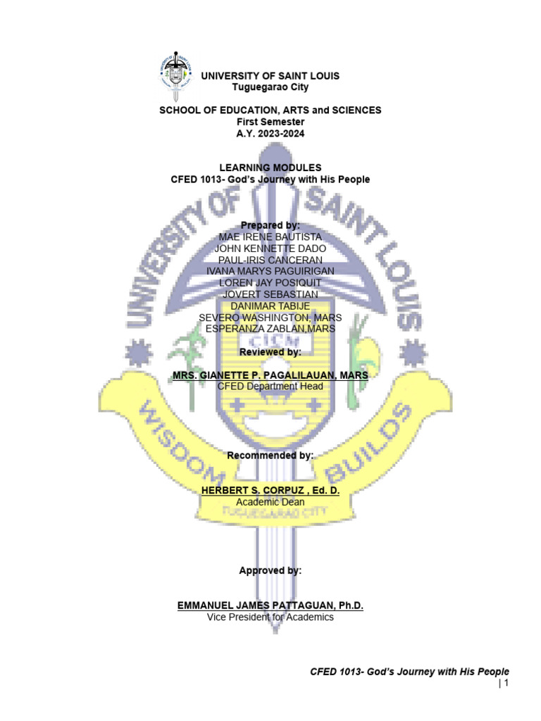 CFED-1 | PDF | Catholic Church | Bible