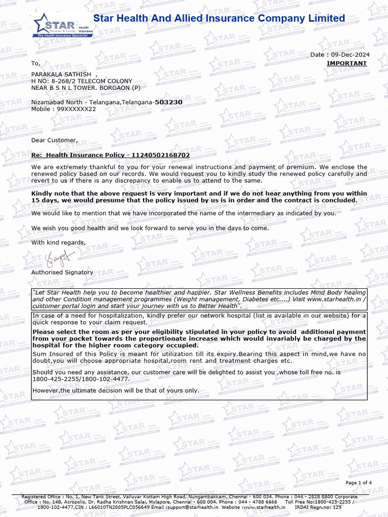 Policy Doc | PDF | Invoice | Insurance