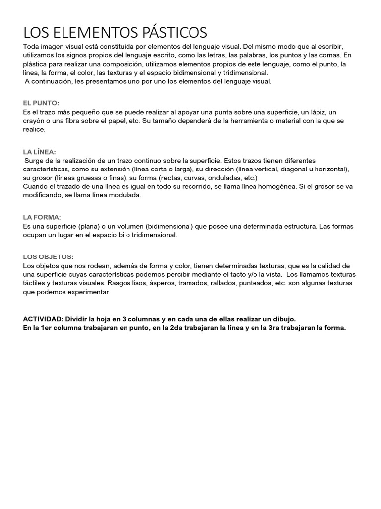 los elementos plásticos | PDF