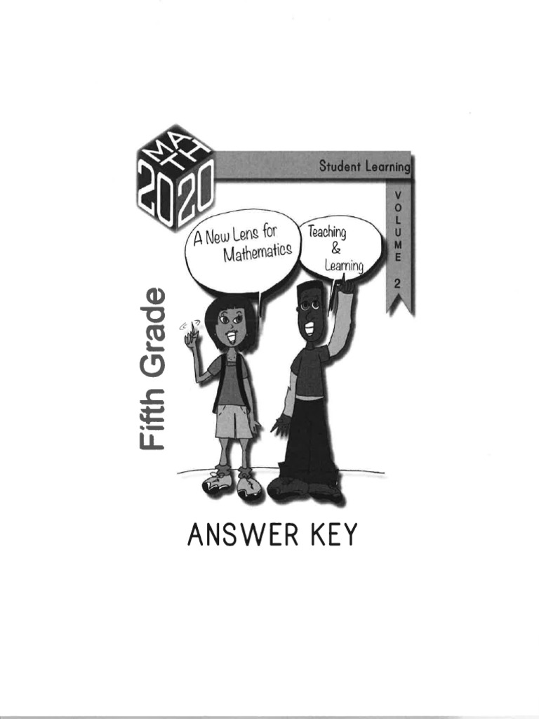 5th Grade Volume 2 - Answer Key | PDF