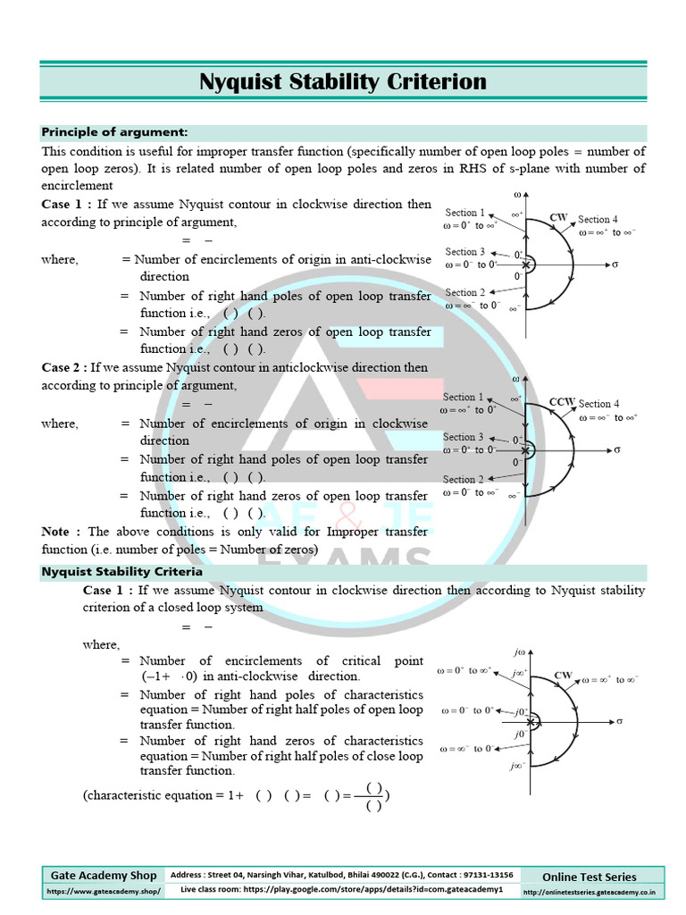 Nyquist Stability Criterion | PDF | Stability Theory | Calculus