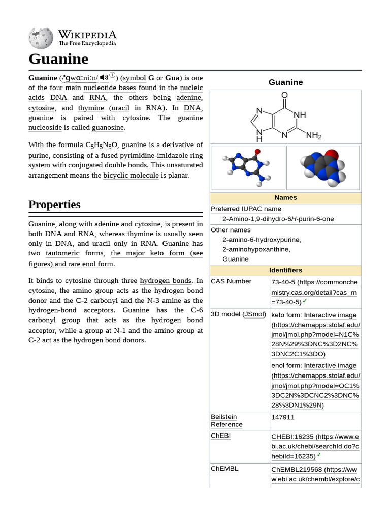 Guanine | PDF