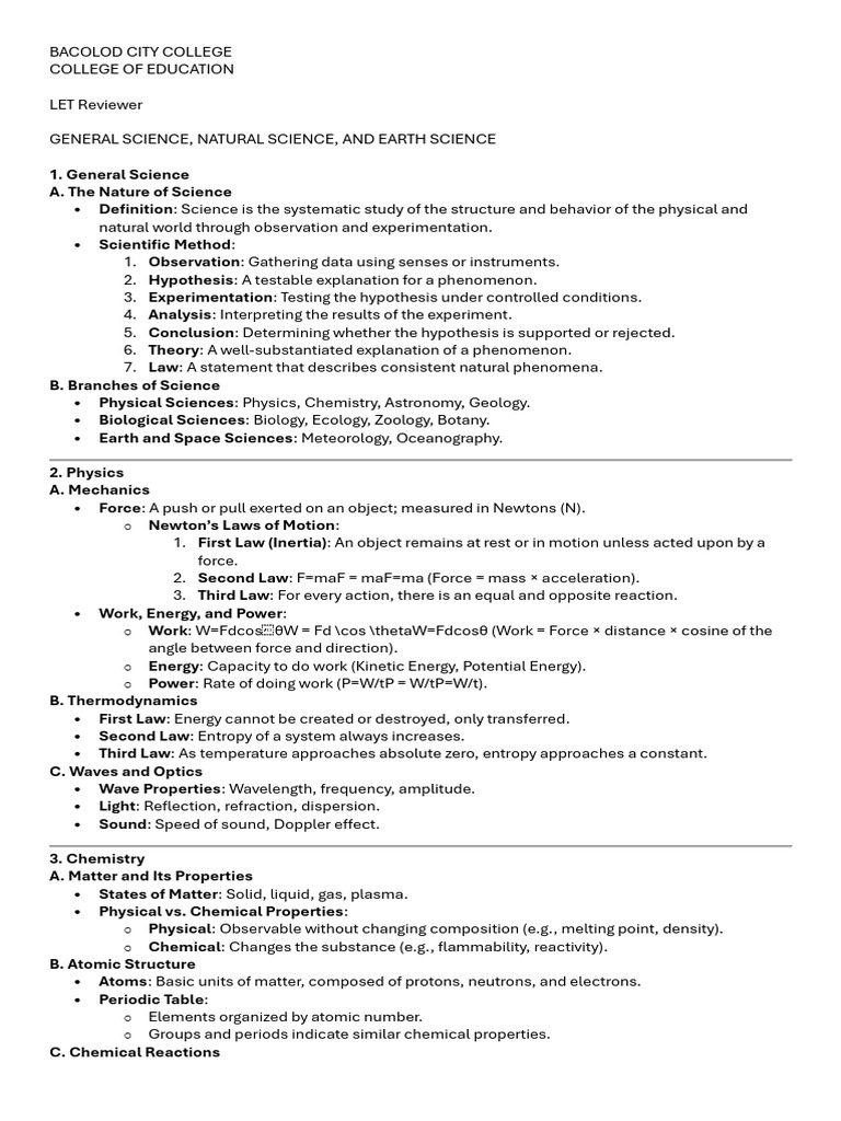 SCIENCE_REVIEWER | PDF | Chemistry | Force