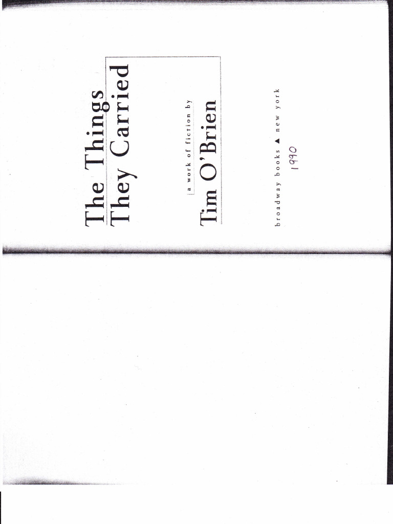 O'Brien The Things They Carried 2 | PDF