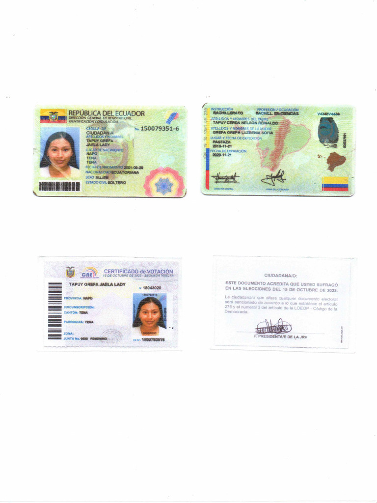 Cedula y Papeleta | PDF