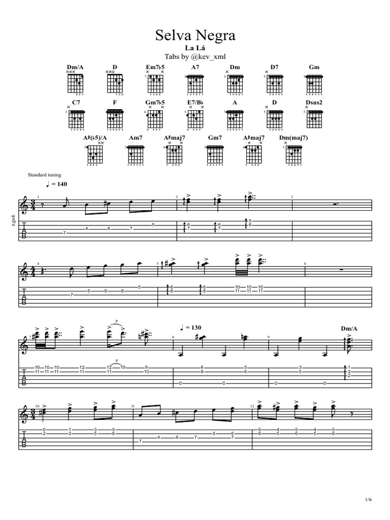 Selva Negra - La Lá (Tabs) | PDF